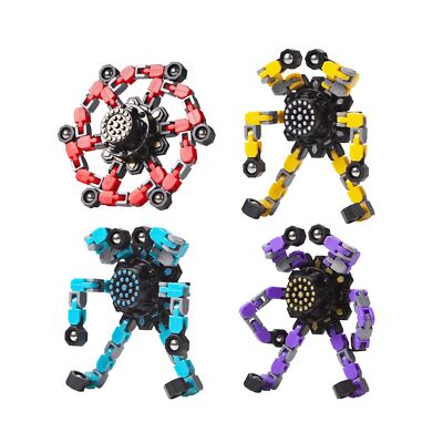 Transformable Fidget Spinners 4 Pcs for Kids and Adults Stress Relief ...