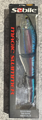Discontinued Sebile Magic Swimmer Slow Sinking 228 Green Mackerel | eBay