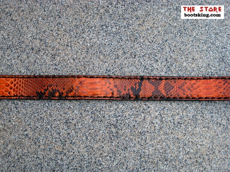 SENDRA BOOTS Gürtel Schlangenleder Python Belt Ledergürtel Handarbeit ...