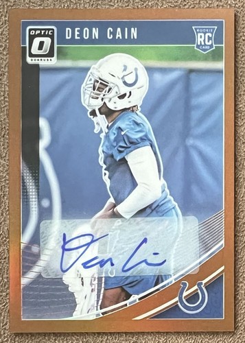Deon Cain 2018 Donruss Optic Bronze Prizm Autograph Rookie #127 Colts ...