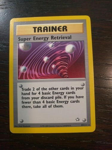 MINT Super Energy Retrieval 89/111 Rare 1st Edition Pokemon Card NM ...