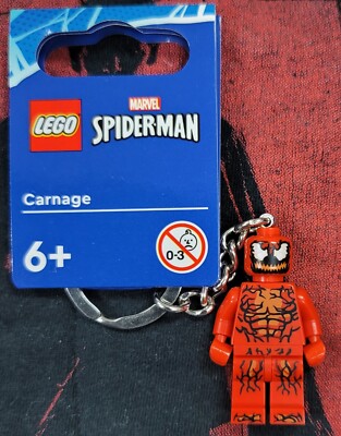 Lego CARNAGE Mini figure Key Chain Key Ring Backpack Charm Genuine ...