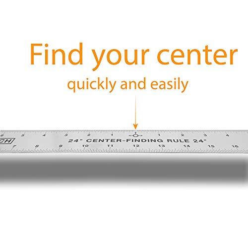 Stainless Steel Center Finding Ruler. Ideal For Woodworking Metal Work ...