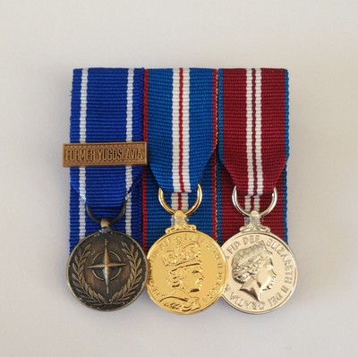 Court Mounted Miniature Medals, IFOR Yugoslavia , Golden & Diamond ...