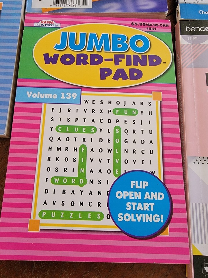2 Kappa Jumbo Word Finds, 2 Sudoku Puzzles & 1 Large Print Word Search= 5 Total | eBay