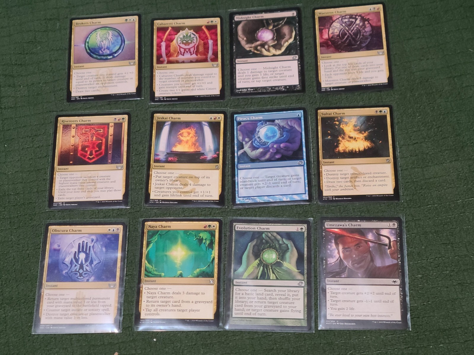 MTG Instant(CHARM CARDS) x12 Naya Cahrm/Maestros Charm/Umezawa's Charm ...