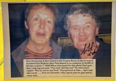 Paul McCartney with Sam Leach autographed print “Beatles” Liverpool 8 ...