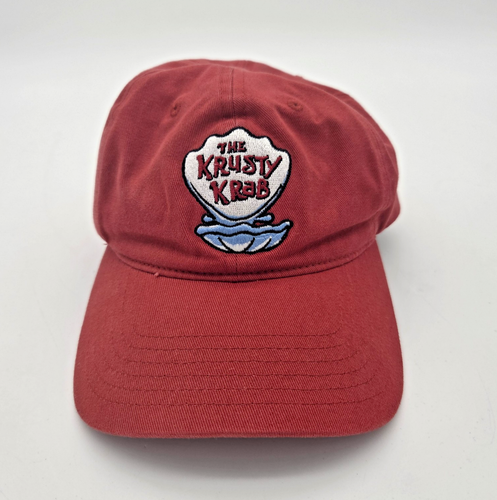 The Krusty Krab Hat Red SpongeBob SquarePants Relaxed Dad Baseball Cap ...