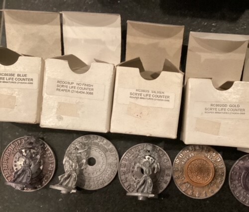 Three Reaper Miniatures Scrye Counters Wizard New with Box CCG | eBay