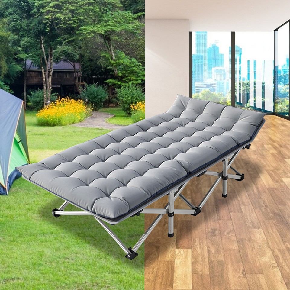 500 LBS Heavy Duty Sleeping Cots for Adults Double Layer Oxford with ...