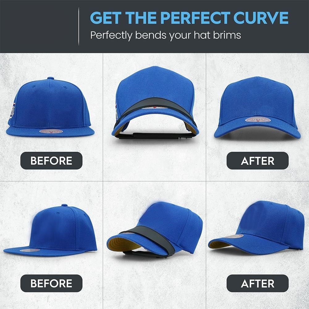 Hat Shaper Hat Brim Bender with 9 Brim Curve Hat Curving Band Baseball ...