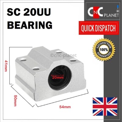 SC20UU LINEAR MOTION 20MM SHAFT SLIDING BEARING BLOCK 20MM BORE SCS20UU ...