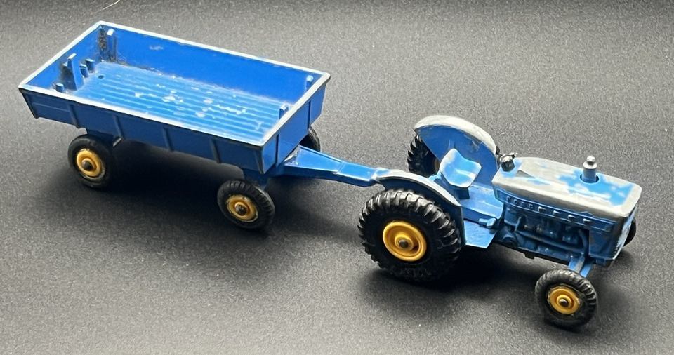 Matchbox Ford Tractor No39 & Hay Trailer No40 Diecast Model Vintage ...