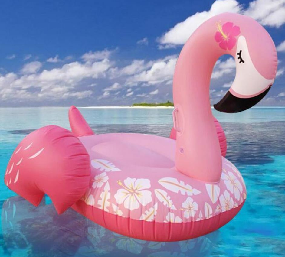 Giant Inflatable Flamingo Pool Swimming Float Raft Lounge Toy Bed | eBay