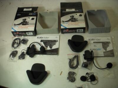 SCALA RIDER MOTORCYCLE 1/2 HELMET HEADSET AUDIO AND MIC KIT SCARDO OPEN ...