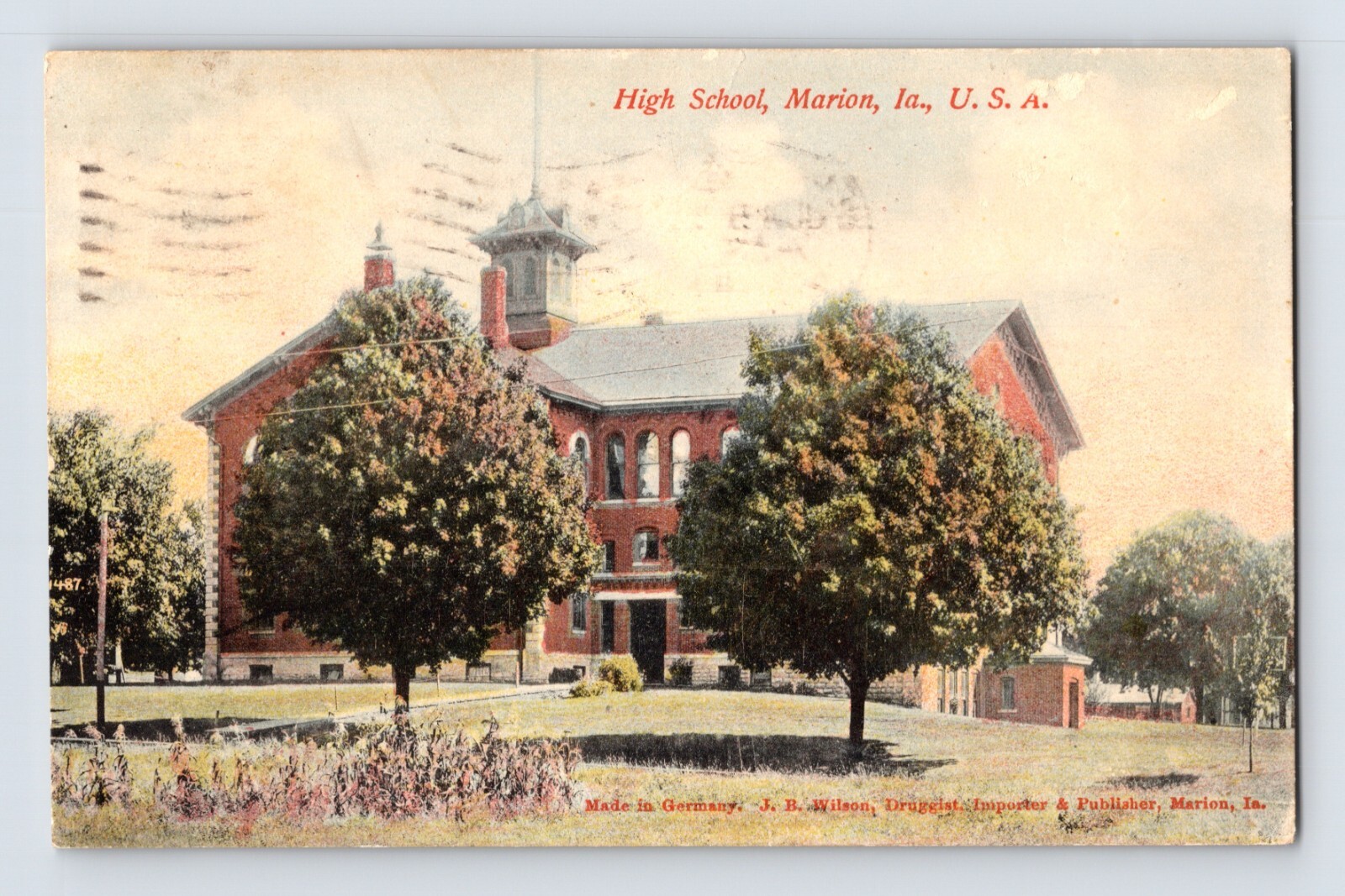 Postcard Iowa Marion IA High School 1907 Posted Divided Back | eBay