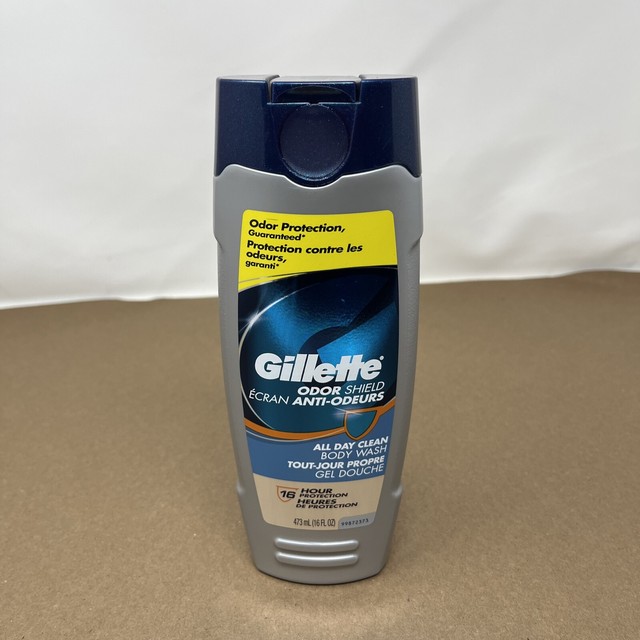 2 X Gillette Odor Protection Shield Body Wash All Day Clean 16 FL Oz ...