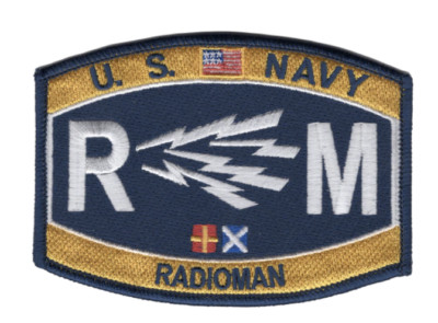 4.5" NAVY RADIOMAN RATING PATCH RM EMBROIDERED PATCH | eBay