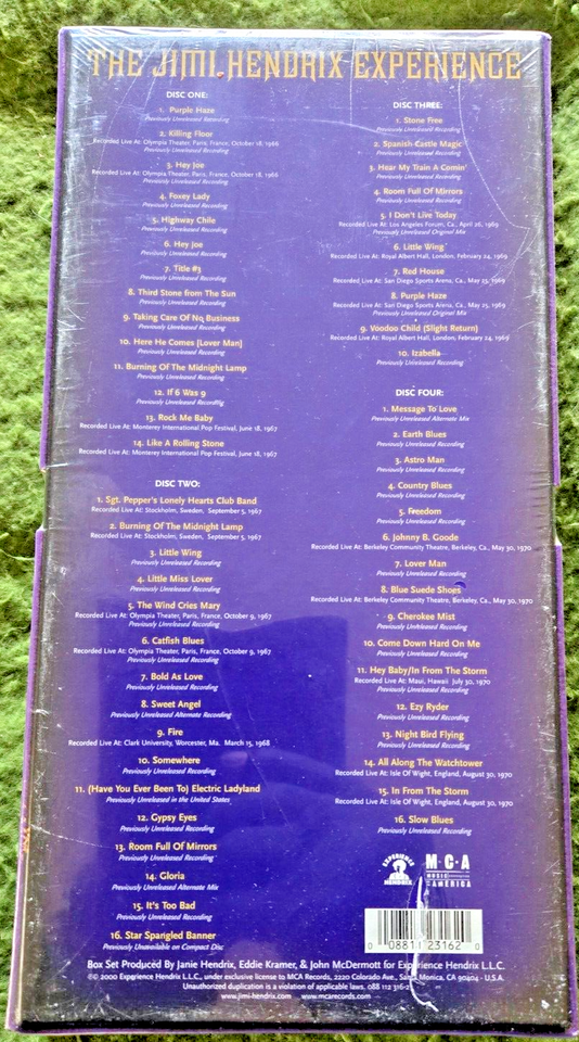 CD JIMI HENDRIX EXPERIENCE 4 CD DELUX BOXED SET NEW SEALED | eBay