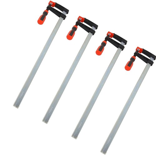 Heavy Duty F Clamps 4Pcs Woodworking Bar Clips Quick Slide Tool Set ...
