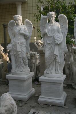 BEAUTIFUL HAND CARVED MARBLE ESTATE EUROPEAN STYLE 4 SEASON STATUES ...