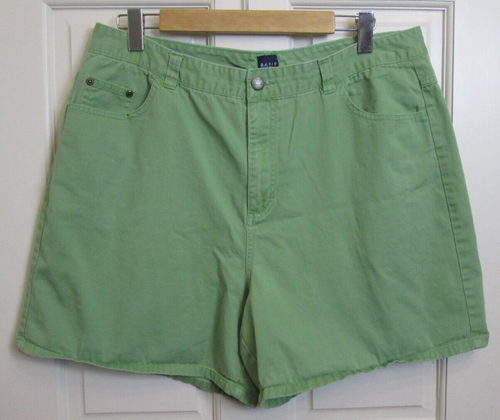 Basic Editions Green Jean Shorts Womens Size 16 Waist 35 Distressed 28-33710 | eBay