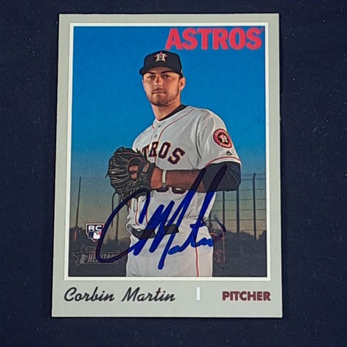 Corbin Martin Signed 2019 Topps Heritage Card #595 Astros Diamondbacks ...