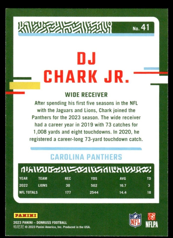 2023 DONRUSS DJ Chark #41 | eBay