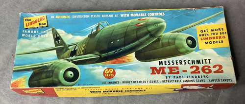 Vintage Lindberg Messerschmitt ME-262 Model Kit - #538-10 - 1/4" scale ...