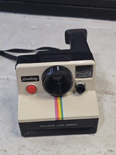 Vintage Polaroid One Step SX-70 Instant Film Land Camera White Rainbow ...