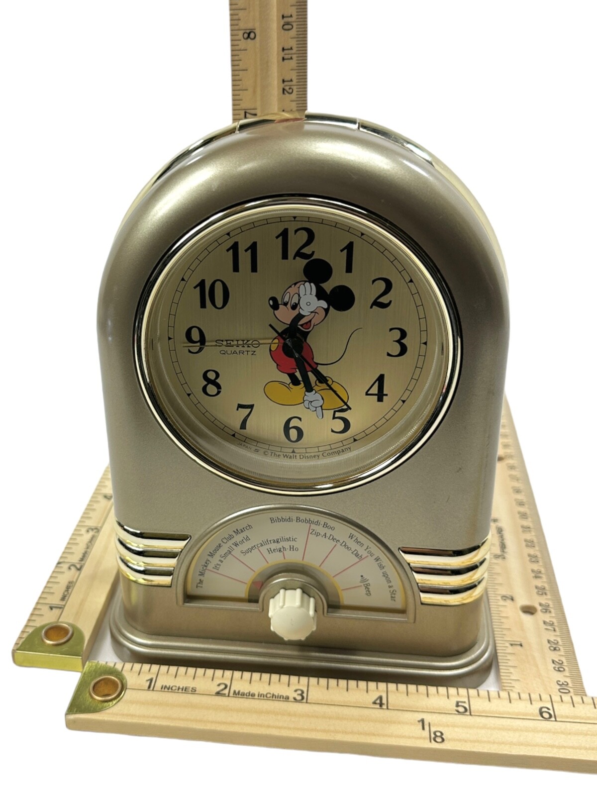 Disney Seiko Quartz Mickey Mouse Musical Alarm Clock Sing Along Jukebox ...
