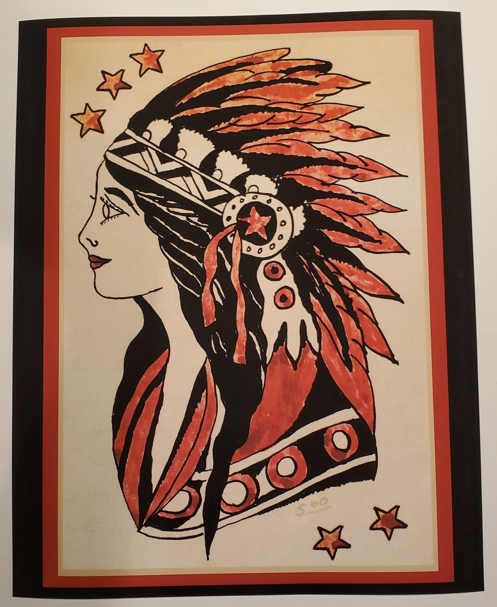 Traditional native american tattoo flash - Bronctattooaus.com