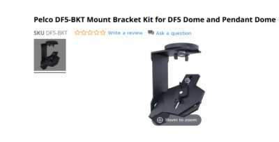 Pelco DF5-BKT Mount Bracket Kit for DF5 Dome and Pendant Dome | eBay