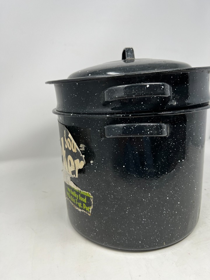 1980’s RARE Can-Well Graniteware Blancher/Strainer/Stock Pot/Steamer ...