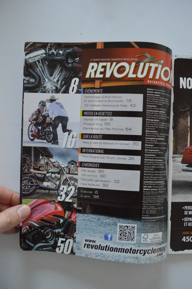 REVOLUTION Motorcycle Magazine Hiver 2017 Burt Munro Hollister Moto ...