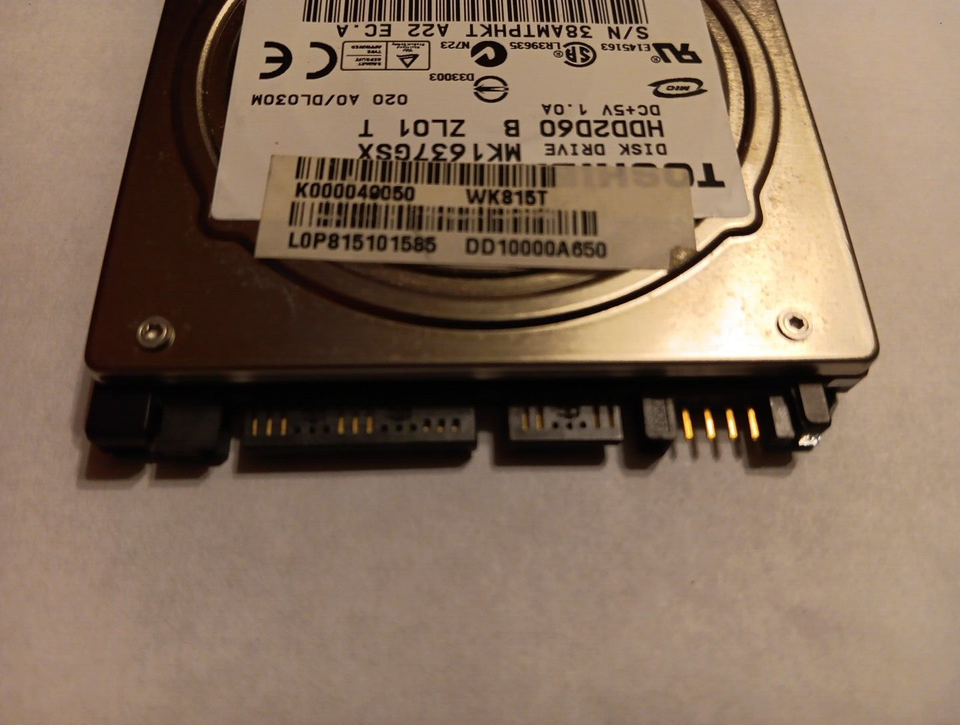 Toshiba MK1637GSX 160GB 2.5" internal SATA Laptop Hard Disk Drive | eBay
