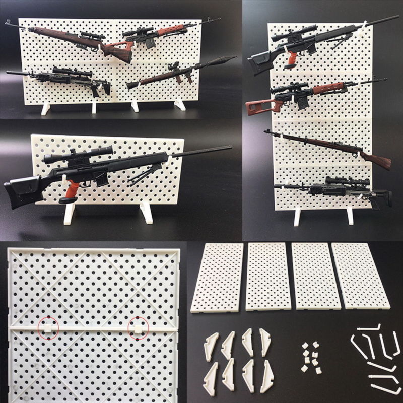 1/6 Scale Weapons Display Wall Show Storage Stand For Modular Gun Rack ...