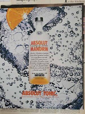 2004 Absolut Mandrin Vodka Bottle Country Of Sweden Distillery Ad | eBay