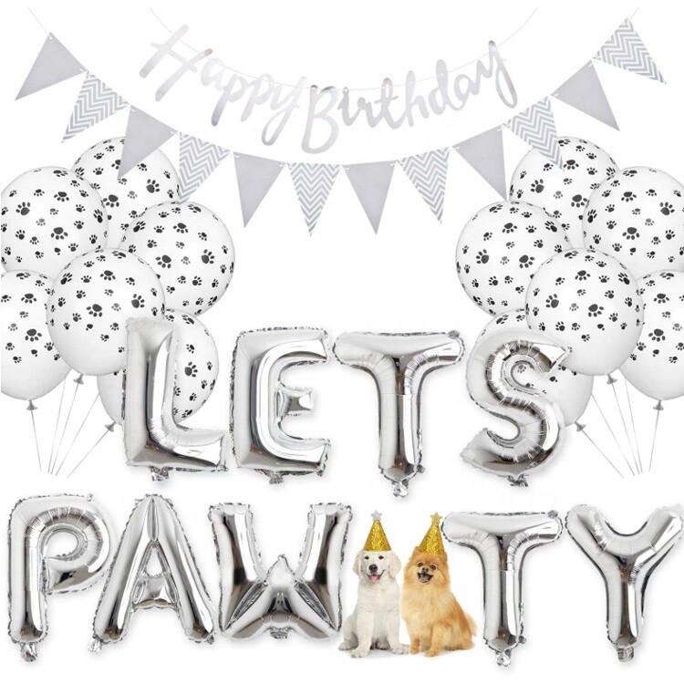Dog Birthday Party Bundle Balloons Kit Decoration Set Party 25 piece ...