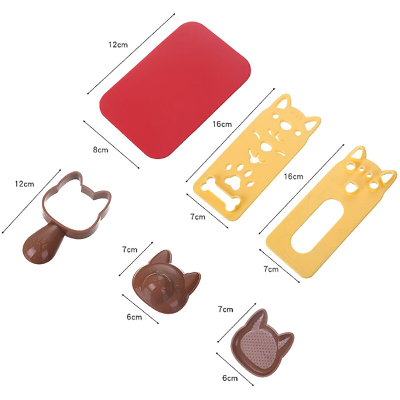 Cute Cat Rice Ball Mold Cartoon Cat Pattern Bento Rice Decor Kids DIY ...