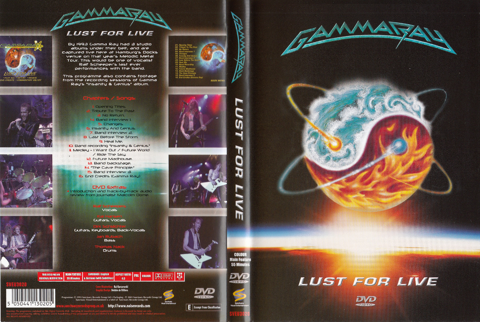 Gamma Ray - DVD - Lust For Live - Live Hamburg 1993 - DVD von 2003 ...