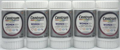5PK Gsk Centrum Sliver Women 50 + ~ 100 Tablets EA ~ EXP 5/26 & 6/26 ...