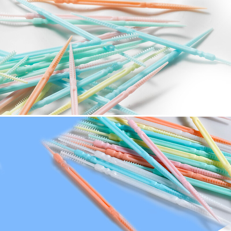 200Pcs Dental Toothpick Toothpick Brush Interdental Toothpick Plast De ...