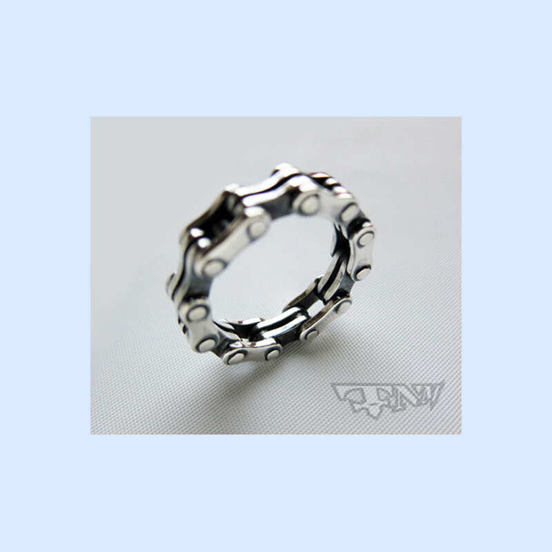 .925 STERLING SILVER CHAIN RING HANDMADE TNM BIKER JEWELRY | eBay