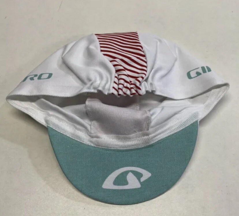 GIRO Classic Cotton Cap Elastic Rear Panel Bike Cap, White Turquoise | eBay