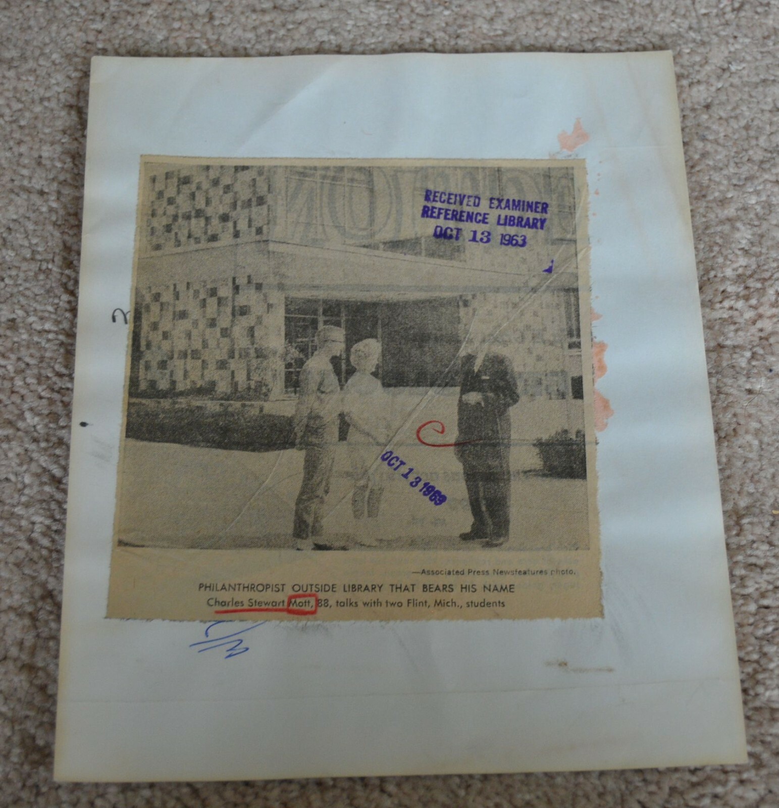 ORIGINAL FOUNDER GENERAL MOTORS PHOTO CHARLES MOTT FLINT MICHIGAN ...