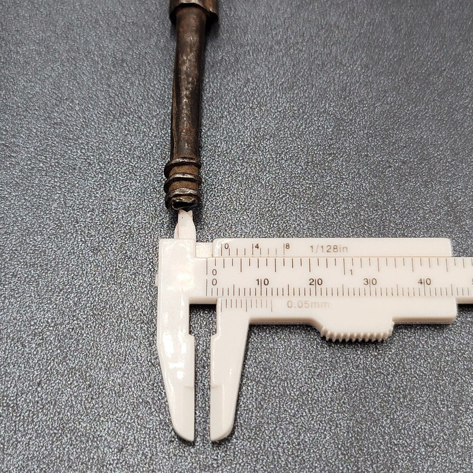 Lot of 2 Antique Cast Iron Clock Key and Unusual Threaded Key | eBay