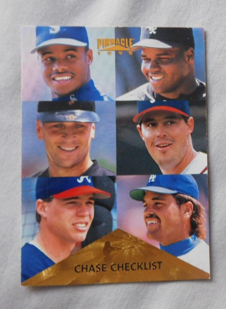 1996 Pinnacle Chase Program Checklist #399 Frank Thomas Ken Griffey Cal ...