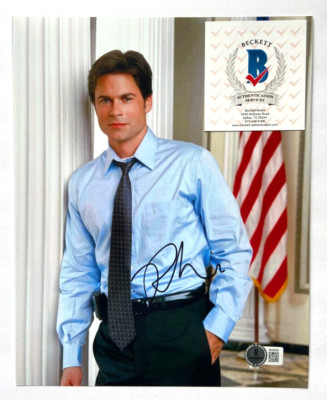 ROB LOWE SIGNED 8X10 THE WEST WING SAM SEABORN OUTSIDERS ACTOR PHOTO ...