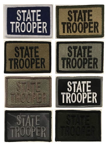 VELCRO® BRAND Fastener Morale HOOK State Trooper Patches 3x2" | eBay